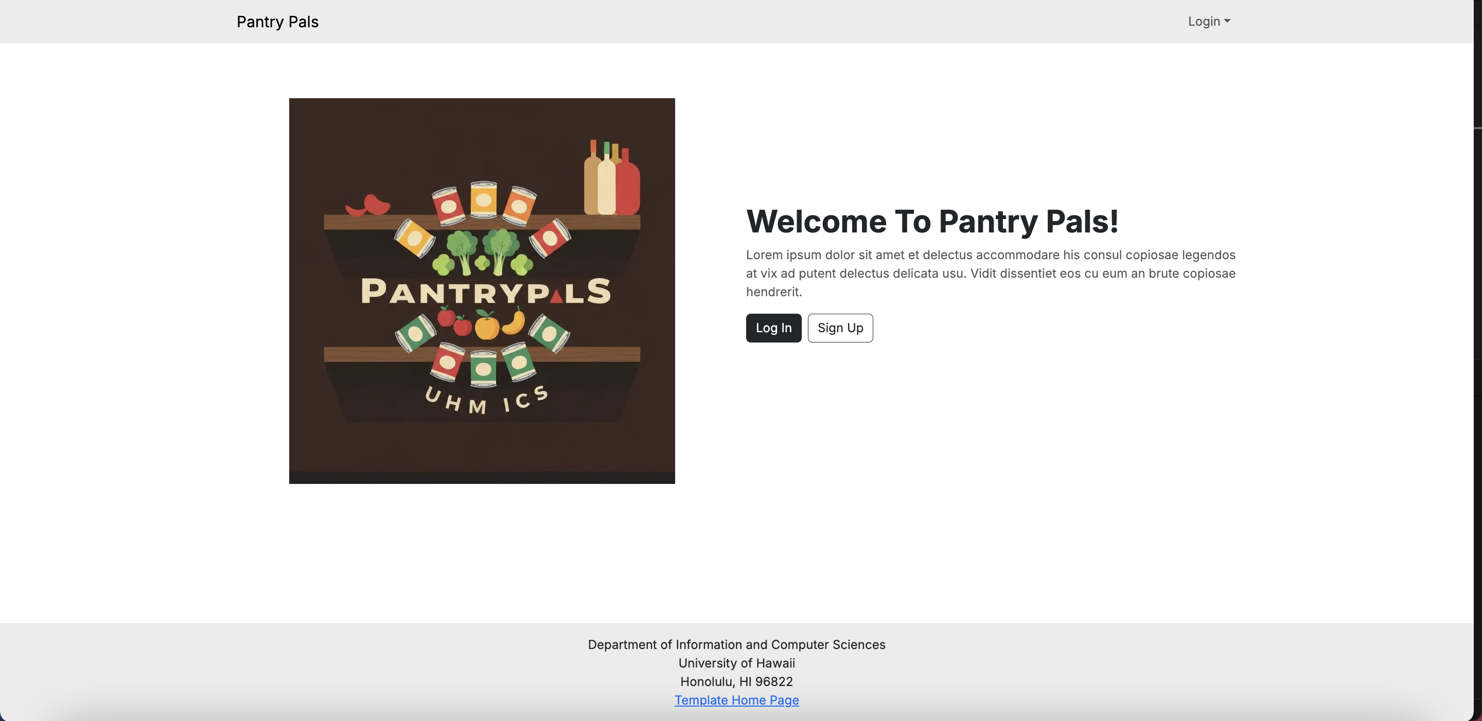 Pantry Pals | Team 1 project at UH Manoa